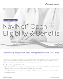 NaviNet® Open Eligibility and Benefits Datasheet Download Thank You